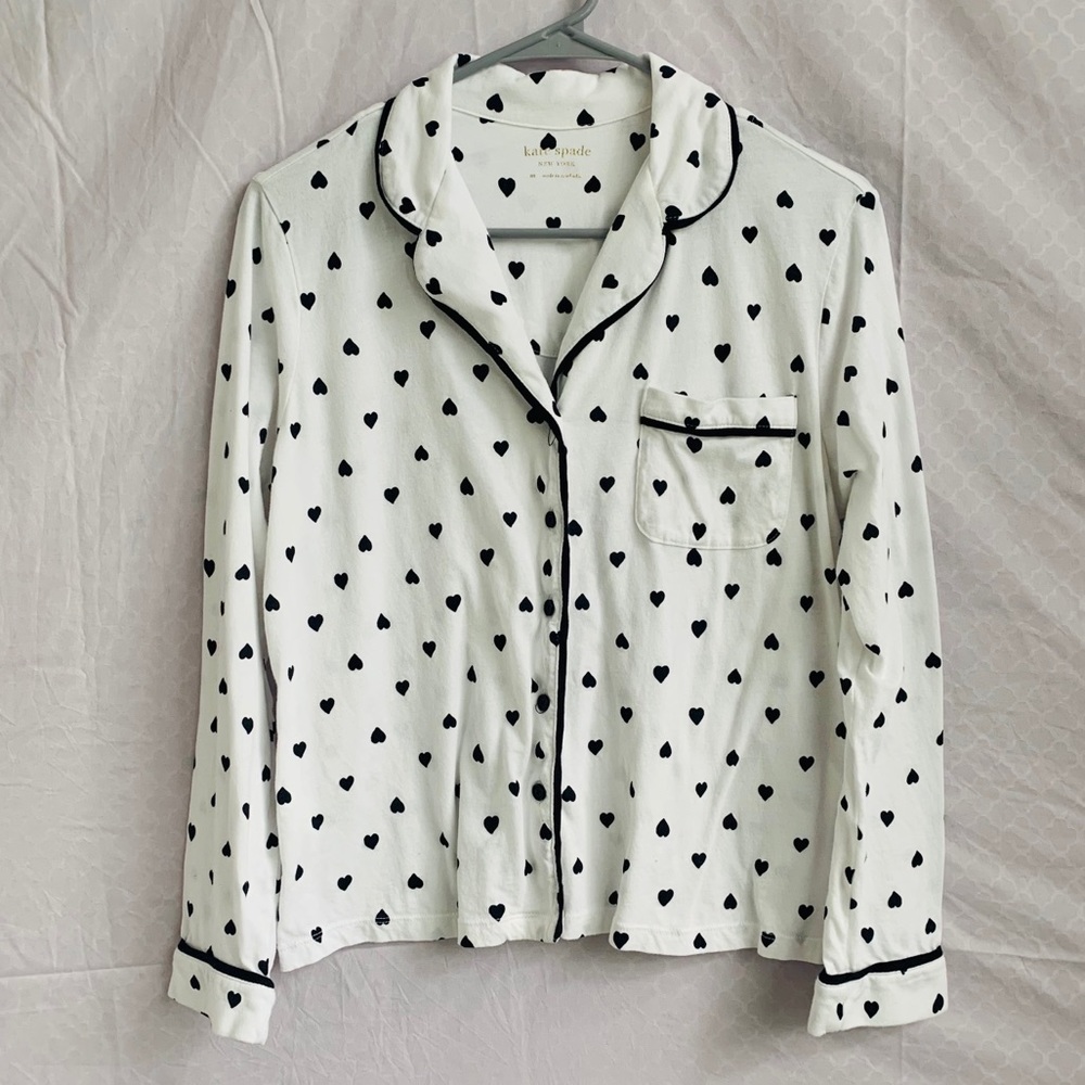 Kate Spade Heart Pajama Sleep Top - Gem